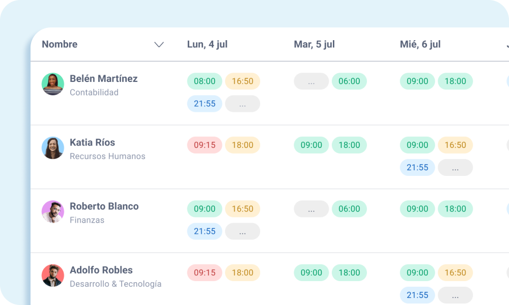 App para control de asistencia laboral de Worky RH